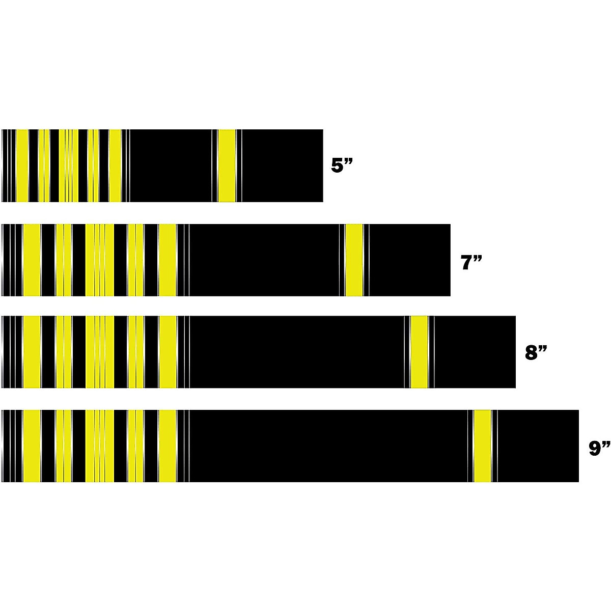 White Water Archery Non-Laminated Chartreuse Traditional 11 Crest Arrow Wraps 15 pk Choose Length Width (5, 1)