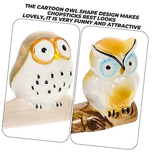 Luxshiny 10 Pcs Ceramic Chopstick Rest Fork Rest Pottery Chopstick Holders Animal Chopstick Holder Pretty Chopstick Holders Animal Decor Kitchen Chopstick Rest Chopsticks Bracket Ceramics