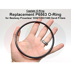Captain O-Ring - Replacement P6563 O-Ring for Bestway Flowclear 1000/1200/1500 Sand Filter Strainer Lid (2 Pack)