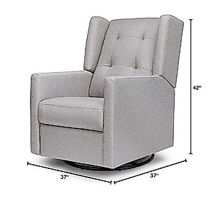 DaVinci Maddox Recliner and Swivel Glider in Misty Grey, Greenguard Gold & CertiPUR-US Certified