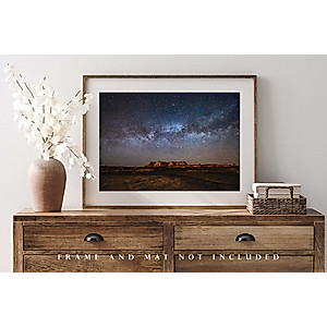 Night Sky Photography Print (Not Framed) Picture of Milky Way Above Mesa in Arizona Desert Space Wall Art Southwestern Decor (11" x 14")