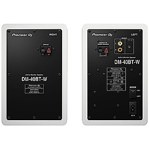 Pioneer DJ DM-40BT Desktop Monitor System with Bluetooth Functionality, 4-Inch (Pair, White)