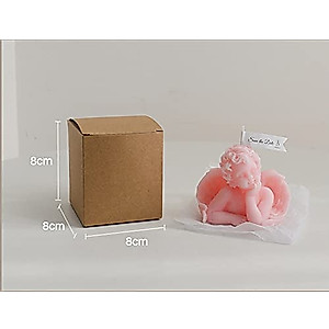 Angel Shaped Scented Candle,150G Aroma Soy Wax Decorative Candle,Handmade Aesthetic Candle for Table Photo Prop Birthday Gift,Prefect for Meditation Stress Relief Mood Boosting Bath Yoga Pink