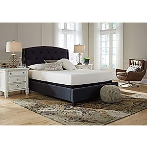 Signature Design by Ashley Queen Size Chime 10 Inch Medium Firm Memory Foam Mattress with Green Tea & Charcoal Gel