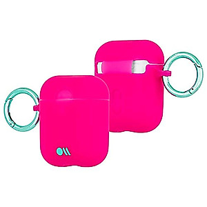 Case-Mate - AirPods Case - Hook Ups - Silicone - Compatible with Apple AirPods Series 1 & 2 - Fuchsia Dark Pink