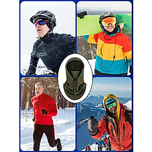 3 Pieces Camo Balaclava Face Mask Hunting Face Mask Balaclava Hats for Outdoor Sports (Drawstring Style, Large)