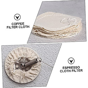 20pcs Coffee Pot Filter Cloth Tea Coffee Infuser Coffee Filter Supplies Syphon Coffee Brewer Siphon Coffee Filter Cotton Coffee Round Filter Cloth Espresso Cloth Filter Beige Unomor