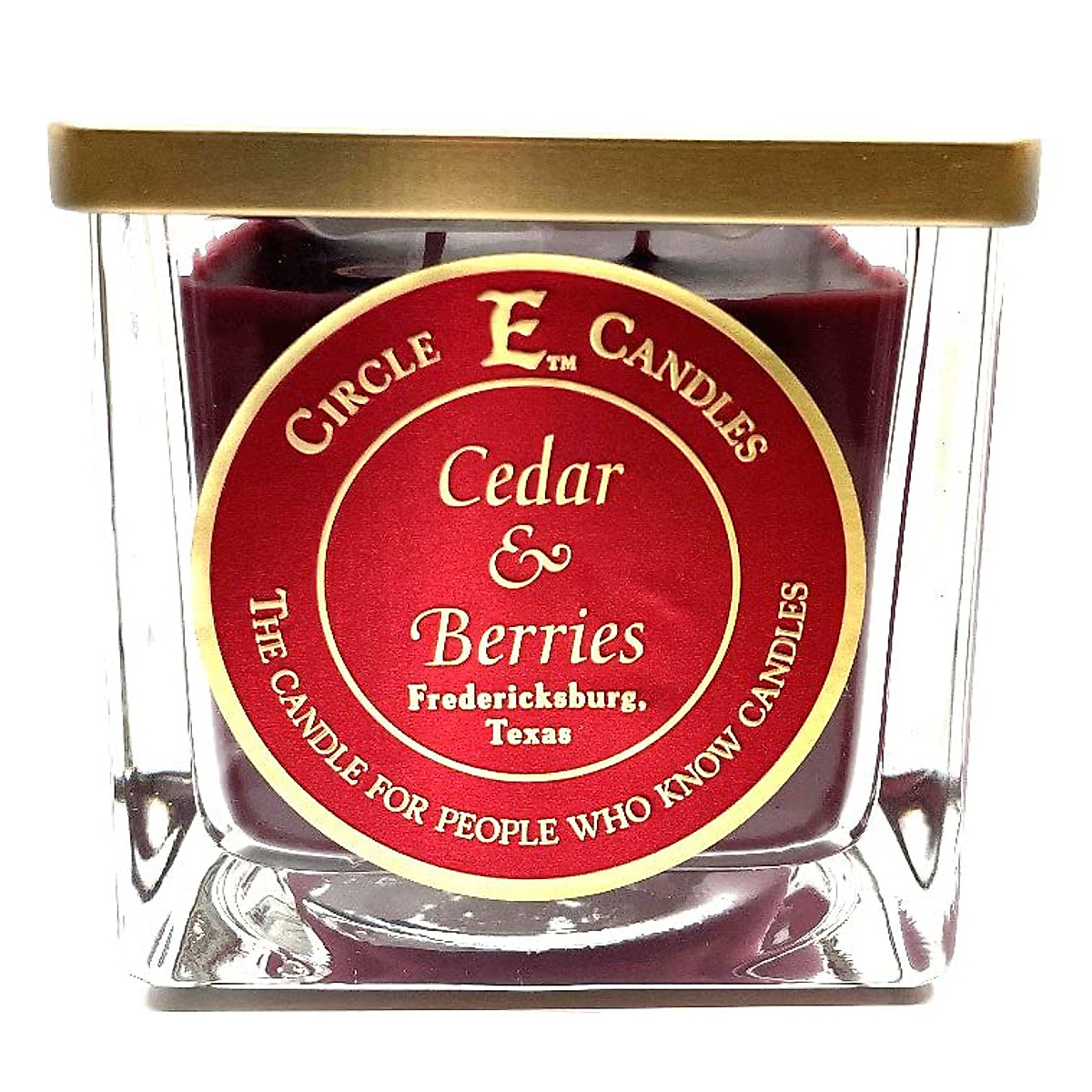 Circle E Candles, Cedar and Berries Scent, Medium Size Jar Candle, 22oz, 2 Wicks