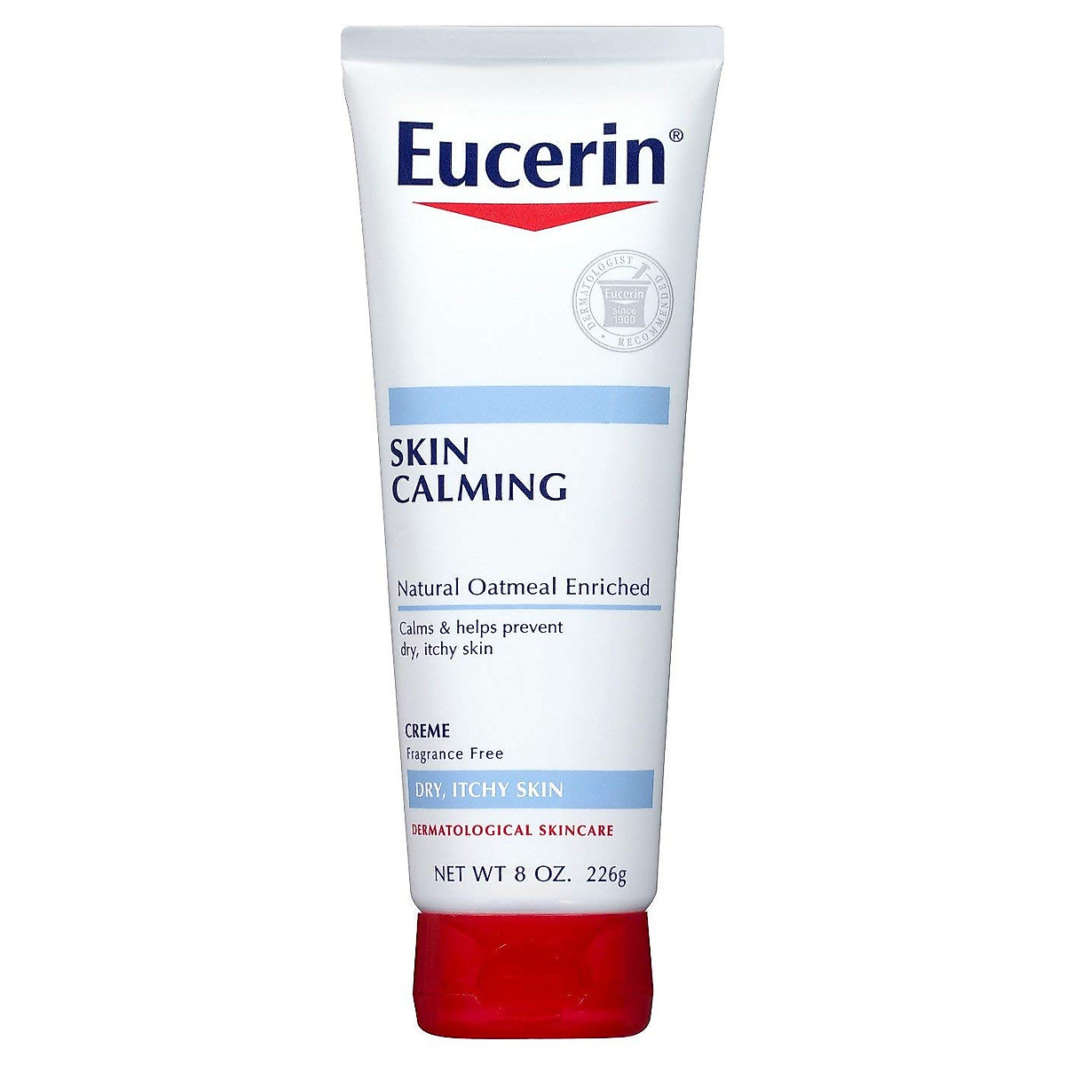 Eucerin Skin Calming, Fragrance Free Creme 8 oz (Pack of 2)