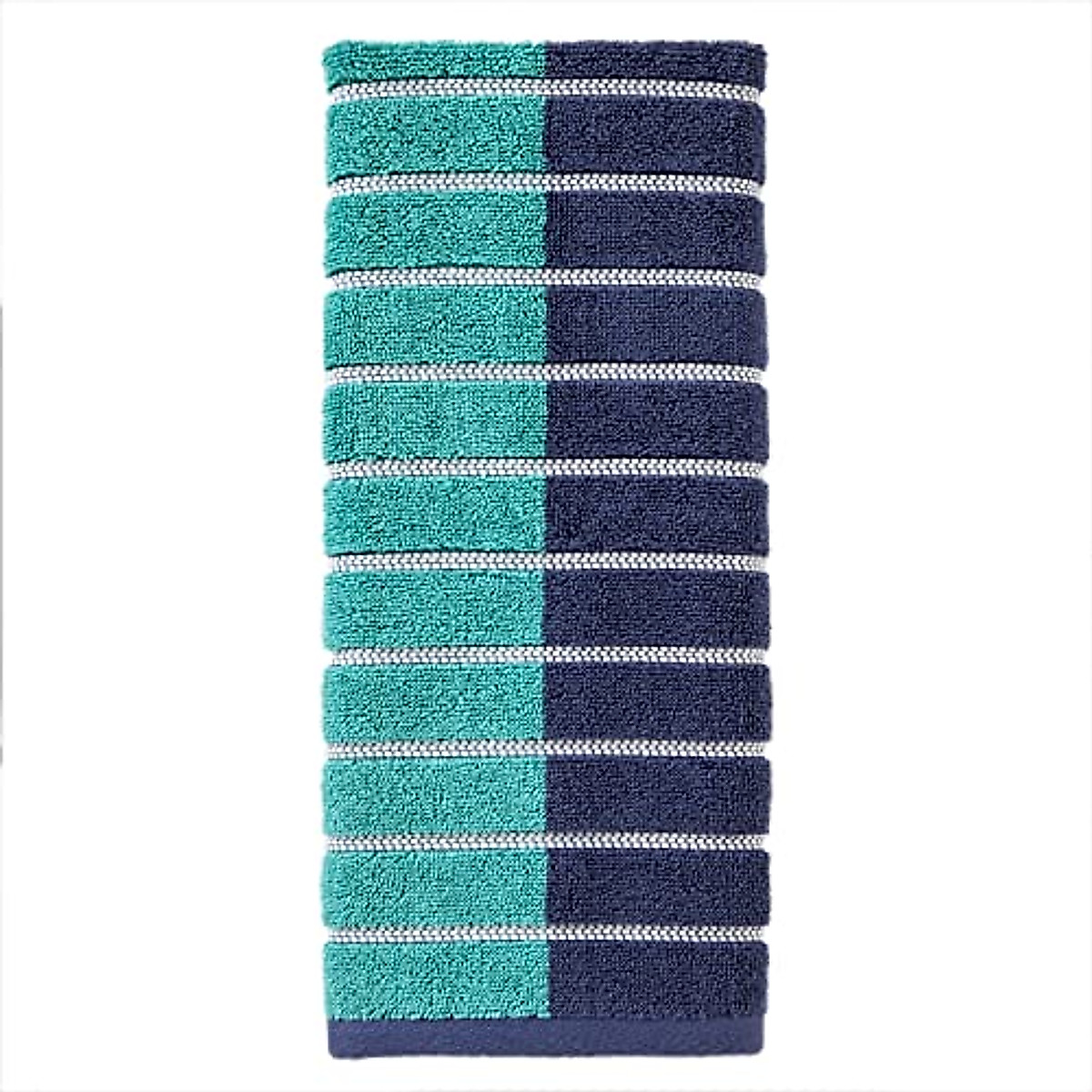 SKL Home by Saturday Knight Ltd. Colorblock Stripes Hand Towel (2-Pack),Teal