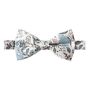Spring Notion Men's Cotton Floral Print Pre-tied Bow Tie for Wedding Summer Party Dressy and Casual, 48-Dusty Blue