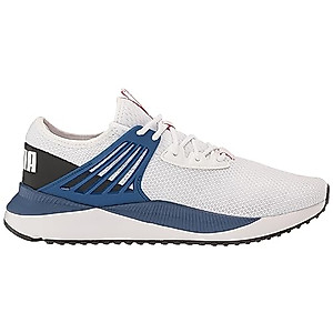 PUMA Mens Pacer Future Sneaker, PUMA Mens White-Clyde Royal-for All Time Red, 9