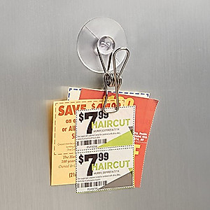 iDesign Forma Suction Shower Clips for Bathroom - Set of 4, Polished Stainless Steel