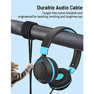 Headphones for Kids School, Kids Headphones Wired with 94dB Volume Limited for Boys Girls, Foldable Stereo Kids Headphones, Child Headphones on Ear for Study Tablet Airplane School