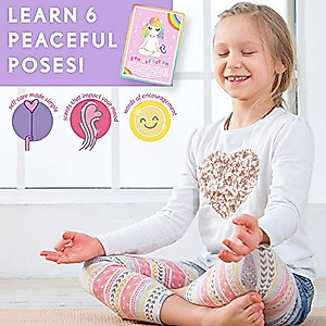 Just My Style MoodJoy Young Butterfly Yoga & Meditation Set by Horizon Group USA, Yoga and Meditation Accessories, Yoga Mat Spray Tea Tree, Eucalyptus Essential Oil Rollerball, Yoga Cards for Kids