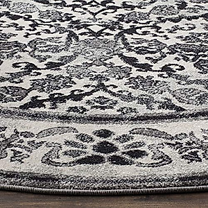 SAFAVIEH Evoke Collection 6'7" Round Ivory/Gold EVK242S Non-Shedding Dining Room Entryway Foyer Living Room Bedroom Area Rug