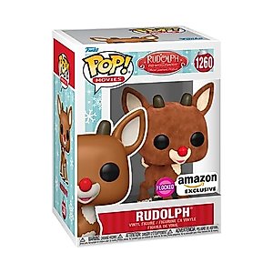 Funko Pop! Movies: Rudolph The Red-Nosed Reindeer - Rudolph (Flocked), Amazon Exclusive