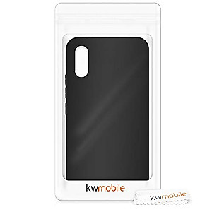 kwmobile Case Compatible with Xiaomi Redmi 9A / 9AT Case - Soft Slim Protective TPU Silicone Cover - Black Matte