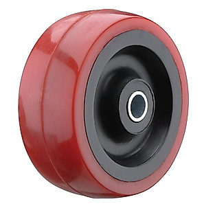 Steelex D2650 2-Inch 165 Lbs Polyurethane Wheel with Roller Bearing Hub , red