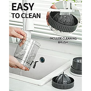 Electric Juicer Rechargeable - Citrus Juicer Machines with USB and Cleaning Brush Portable Juicer for Orange, Lemon, Grapefruit