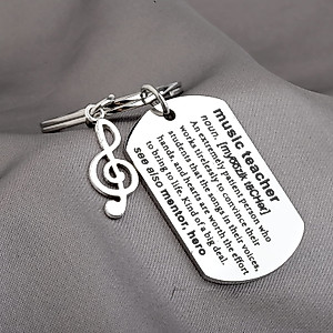 WSNANG Music Teacher Keychain Music Teacher Appreciation Gift Music Note Jewelry Gift for Music Instructors (Music Teacher DT)