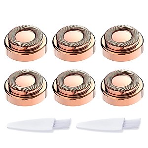 6PCS LinMei Replacement Heads Compatible for GEN 1 Finishing Touch Flawless Women's Painless Hair Remover with Cleaning Brushes