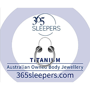 365 Sleepers 20G 18G 16G 14G 12G 10G 8G 6G Titanium 6mm - 20mm Septum Hinged Segment Nose Lip Ring Hoop Sleeper Unisex Earrings Body Piercing Jewelry