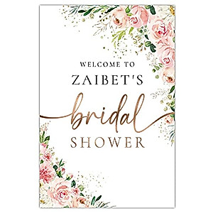 Bridal Shower Sign, Flower Bridal Shower, Greenery Shower Decoration, Greenery Welcome Sign, Custom Design, Welcome Guest Sign
