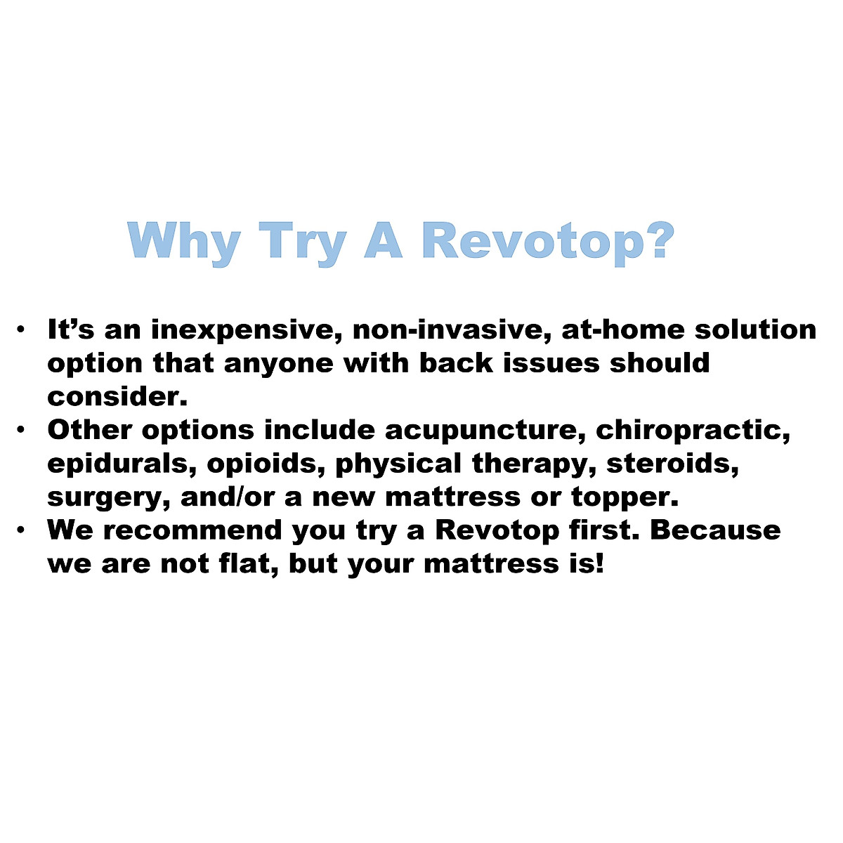 Revotop Mattress Topper for Back Pain (Small)
