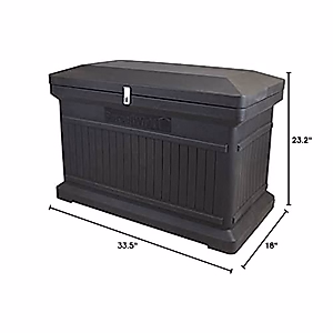 RTS Companies Inc 550200500A7981 Home Accents Parcelwirx Premium Horizontal Delivery Drop Box with Hinged Lid, Graphite