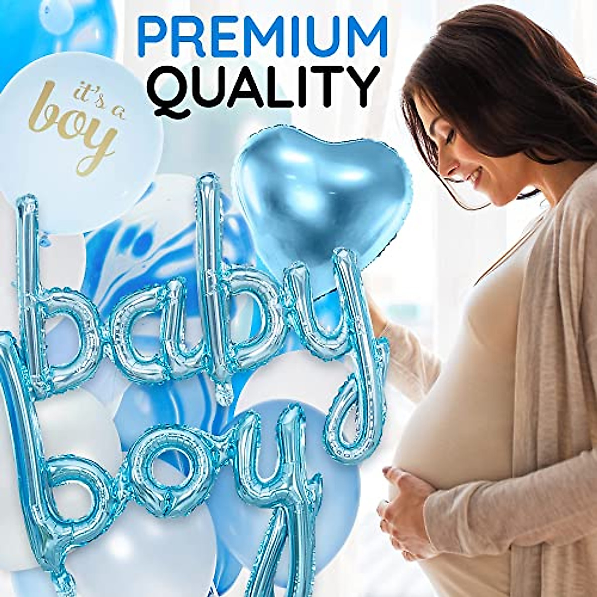 Baby Shower Decorations for Boy - All-in-One inclusive JUMBO Decor Set