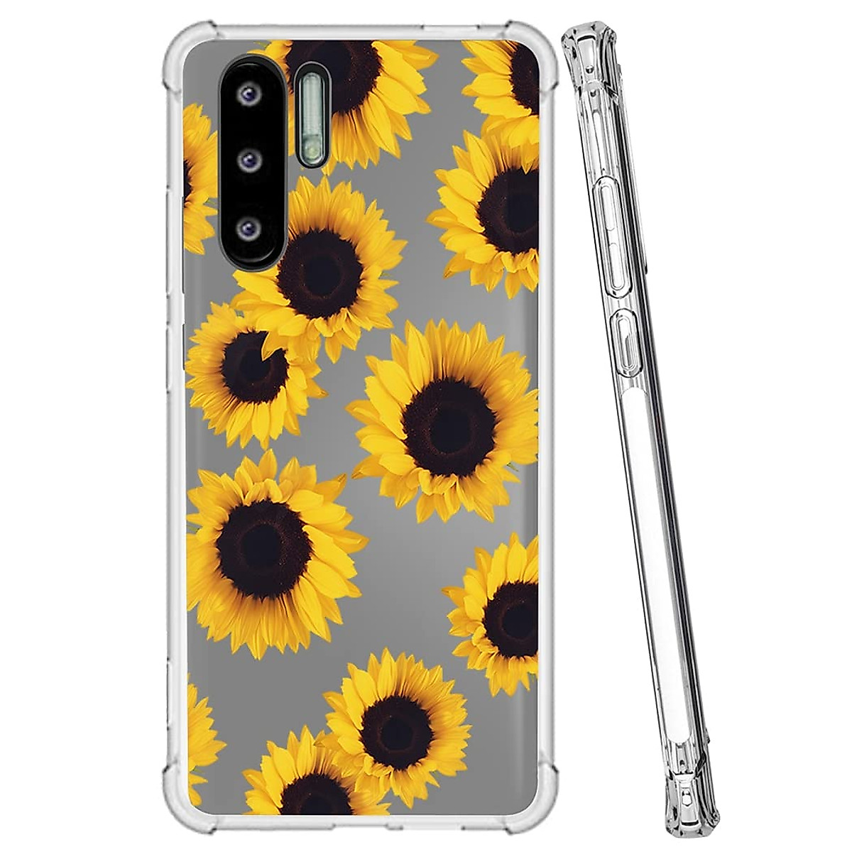Zoeirc Case for Huawei P30 Pro VOG-L29 VOG-L04 Clear Case for Girls Women, Soft TPU Shockproof Protective Transparent Case Cover for Huawei P30 Pro (Sunflower)