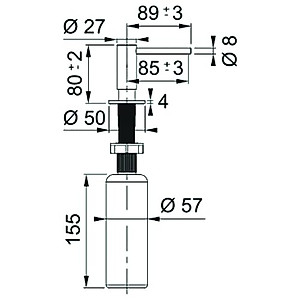 Franke Black Dispenser for Liquids Atlas Stainless steel-112.0625.484