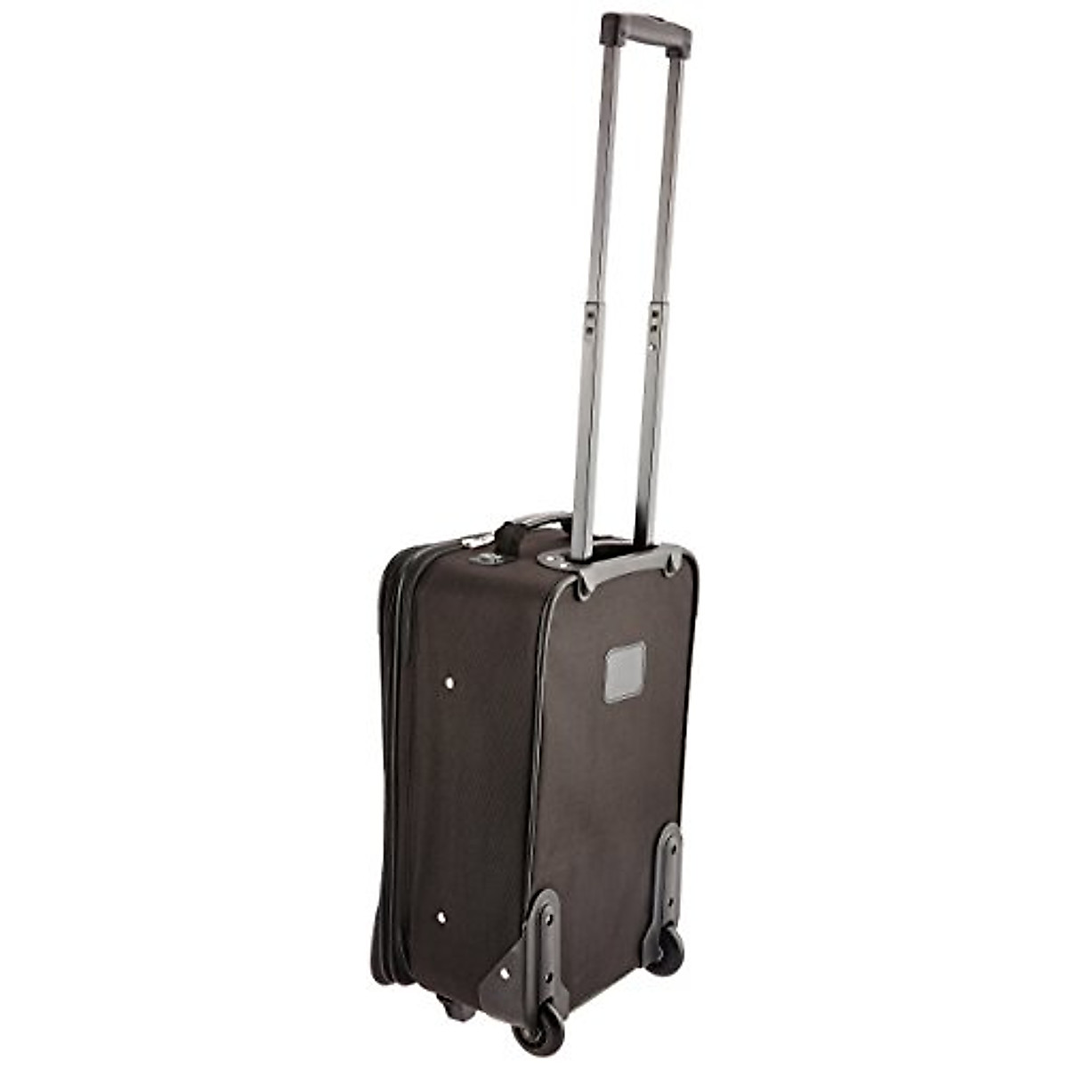 Rockland Fashion Softside Upright Luggage Set, Black/Gray, 2-Piece (14/19)