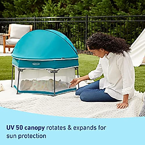 Graco Travel Dome Baby Bassinet, Travel Bassinet for Baby, Portable Bassinet for Indoors, Outdoors, Beach Bassinet with Cover