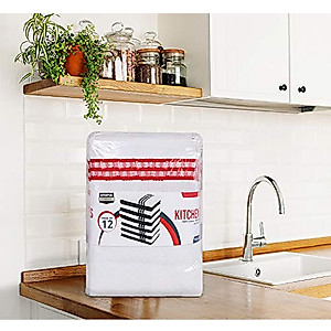 Utopia Towels 12 Pack Kitchen Towels, 15 x 25 Inches Cotton Dish Towels, Tea Towels and Bar Towels (Red)