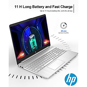 HP 15.6 Inch Touchscreen Laptop for College Students, School, 11th Gen Intel Core i3-1115G4, Windows 11 Pro, 16GB RAM, 1TB SSD, HDMI, WiFi 5.0, Silver, PCM