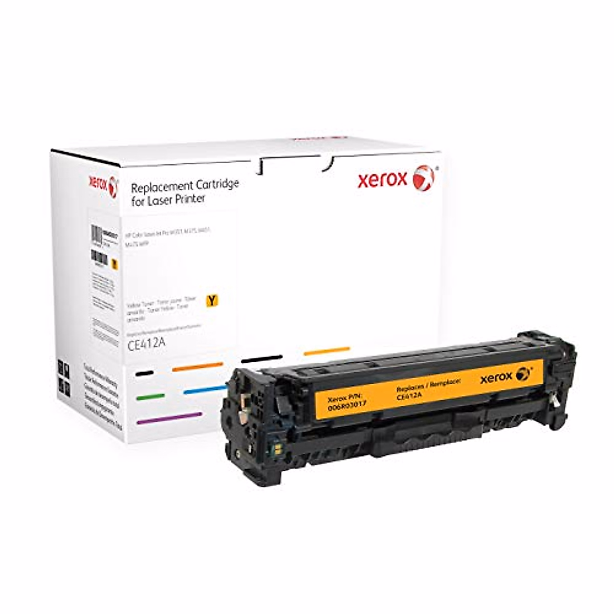 Xerox Remanufactured Yellow Toner Cartridge, Alternative for HP CE412A 305A, 2600 Yield (006R03017)