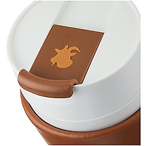 GOAT STORY Mug, Faux leather, 16 oz, Brown