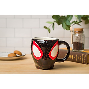 Silver Buffalo Spider-Man Miles Turn 3D Sculpted Ceramic Coffee Mug, 20 Ounces