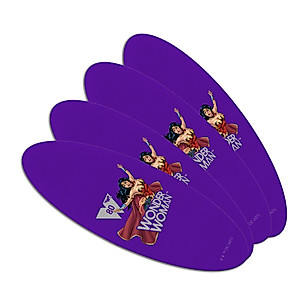 Wonder Woman 80th Warrior Purple Double-Sided Oval Nail File Emery Board Set 4 Pack