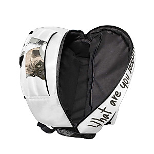 ALAZA Pug Dog Print Puppy Funny Quote Large Backpack for Kids Boys Girls Student Personalized Laptop iPad Tablet Travel School Bag with Multiple Pockets