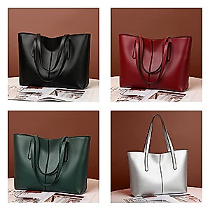 Women Shoulder Handbag Purses, Leather Tote Bag, Large Capacity Top-Handle Satchels, for Daily Work Shopping Dating