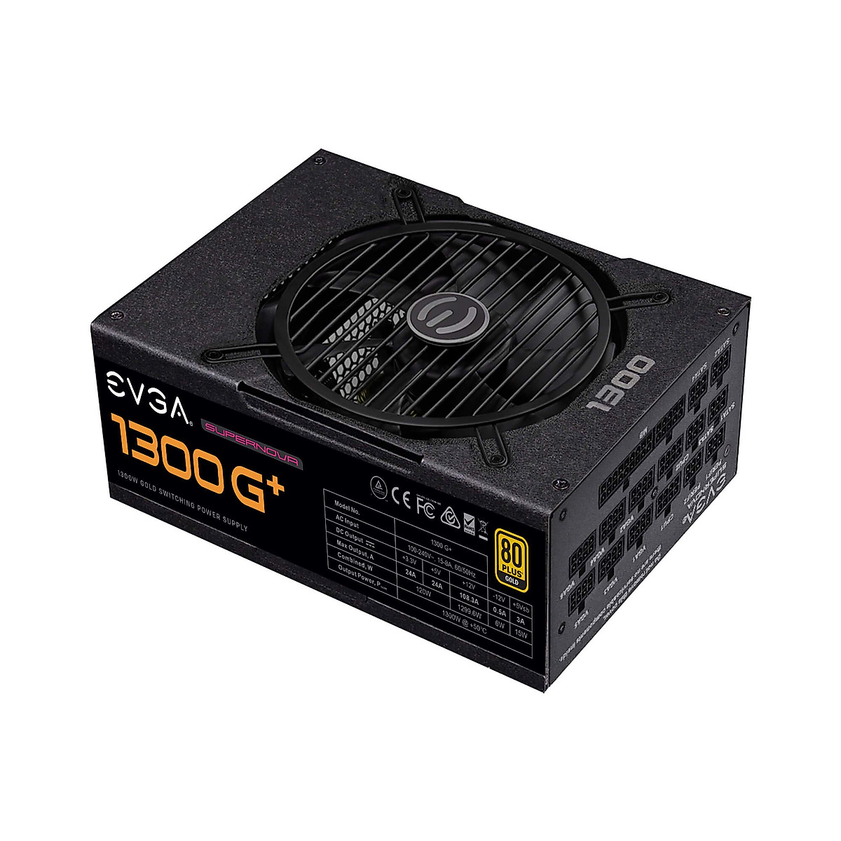 EVGA Supernova 1300 G+, 80+ Gold 1300W, Fully Modular, 10 Year Warranty, Includes Free Power On Self Tester, Power Supply 220-GP-1300-X1