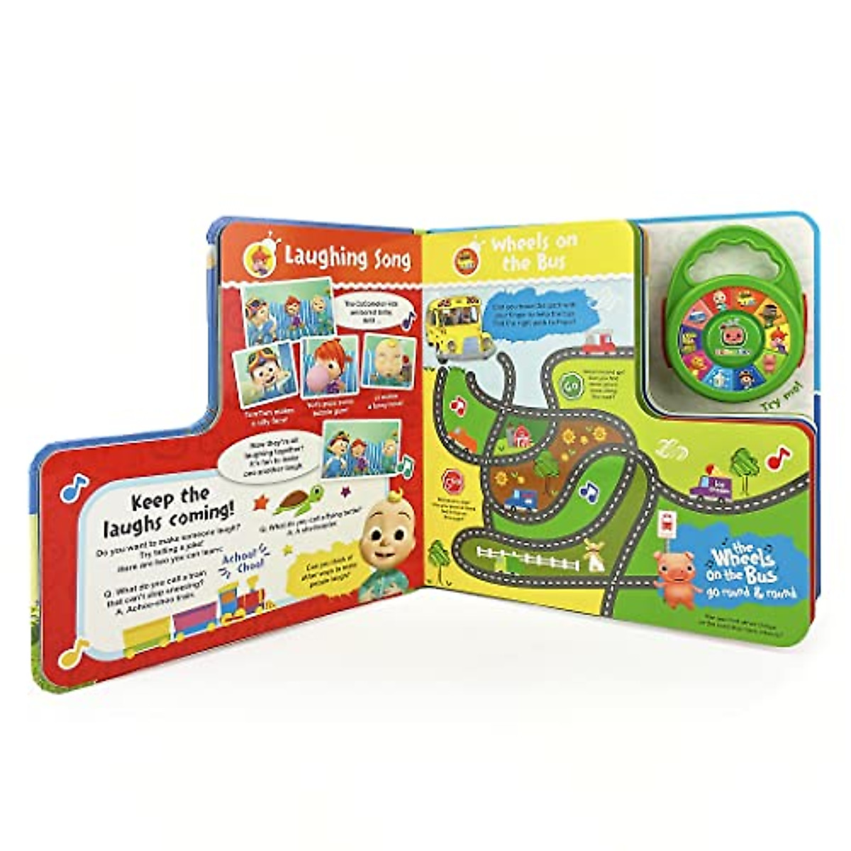CoComelon Favorite Sing-Along Songs - Children's Deluxe Music Player Toy and Board Book Set, Ages 1-5