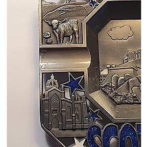Edinburgh Scotland Metal Ashtray - Castle / Scottish Piper / Highland Cattle / Words in Blue Letters / Souvenir