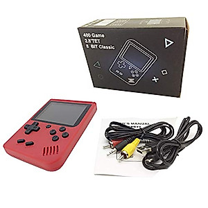RFiotasy Retro Game Machine Handheld Game Console with 400 Classical FC Game Console Support for Connecting TV Gift Birthday for Kids and Adult (ZJ-red)