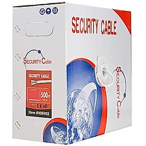 Cables Direct Online Bulk 22/2 Shieleded (FTP) Solid Conductor Cable 500ft Fire/Security Burglar Station Wire Security (Shielded (FTP), 22/2, Solid, 500ft)