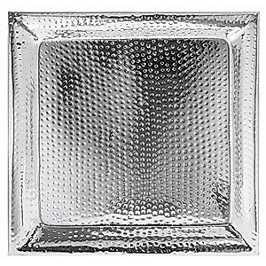 HUBERT® Serving Tray with Hammered Finish Round Serving - 20" L x 20" W