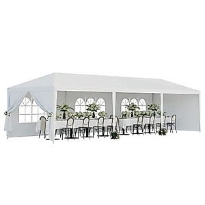 BBBuy 10’X30’ Outdoor Canopy Tent with Removable Sidewalls Gazebo Shelter Pavilion for Backyard BBQ Camping Picnic Parties Wedding Ceremony, Easy Assemble and Removable